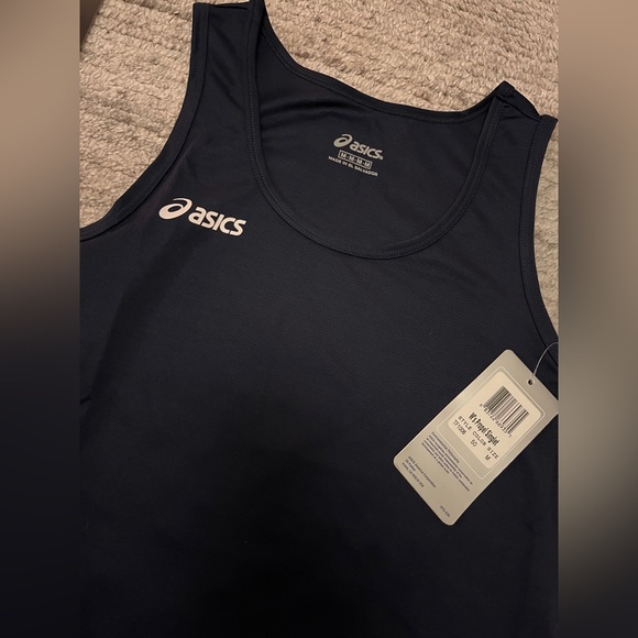 Asics | Tops | Nwt Asics Navy Technical Fabric Workout Singlet | Poshmark